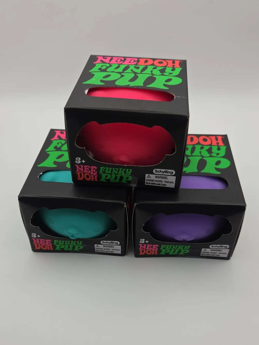 Schylling | Toys | Nee Doh Funky Pup Squishy Toy Pink Teal Purple ...